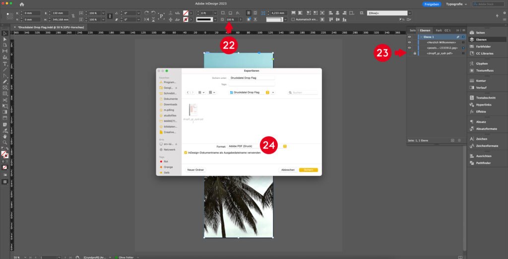 Drop-Flags gestalten InDesign – Flyeralarm - CH