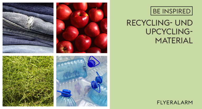 Nachhaltige Materialien: Graspapier, Apfelpapier und Recycling-Materialien